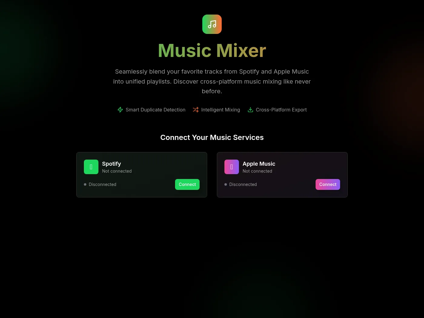 Music Mixer: Spotify & Apple Music Playlist Combiner