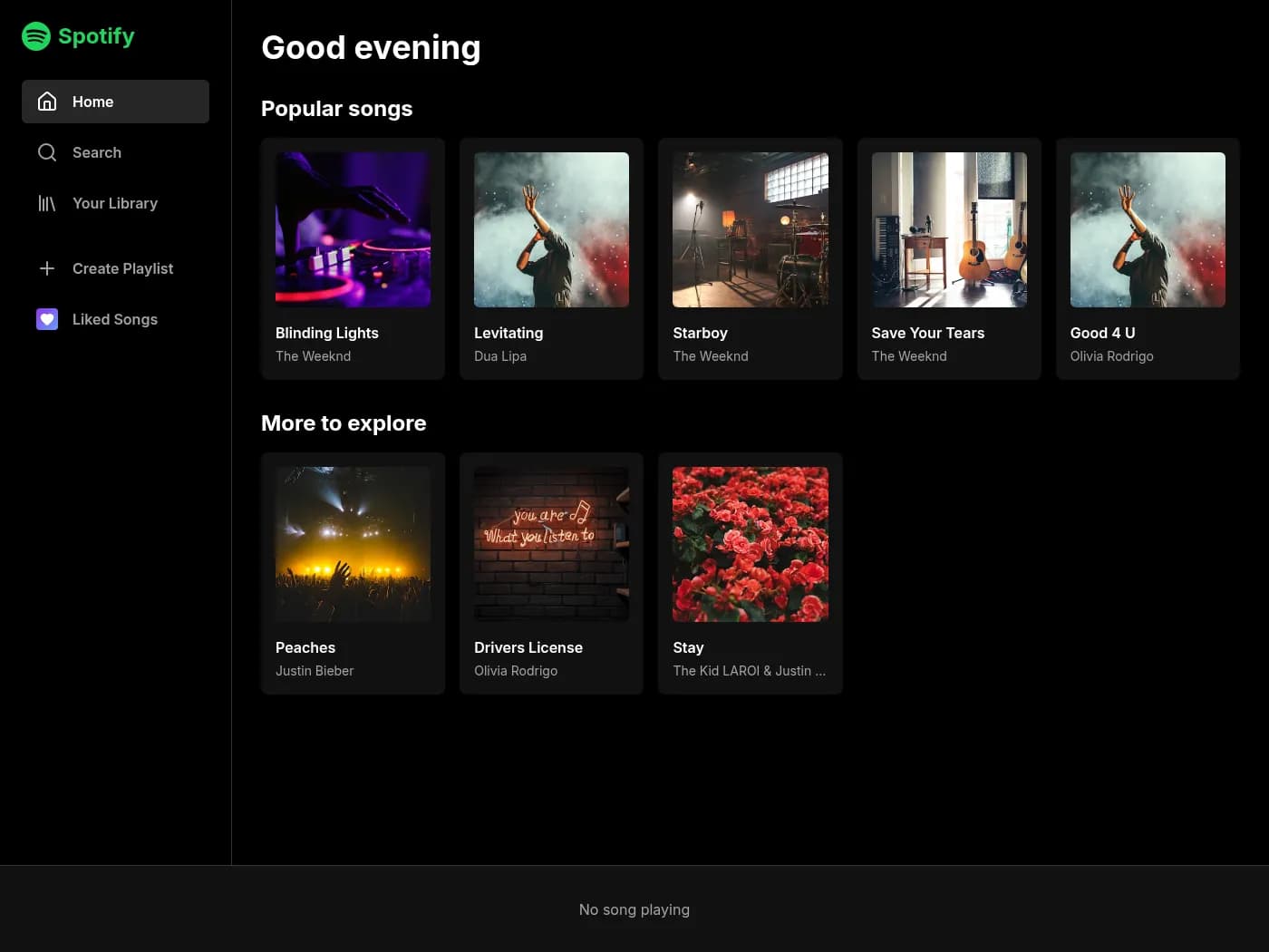 Spotify Music Streaming Clone