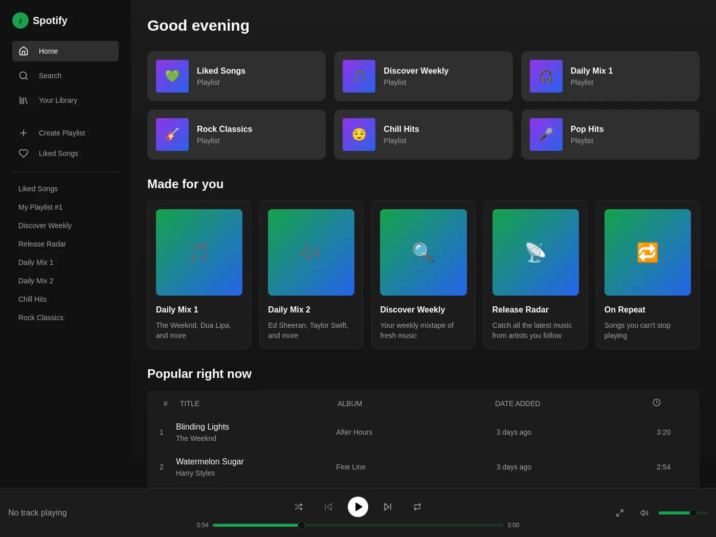 Spotify Clone - Music Streaming Platform