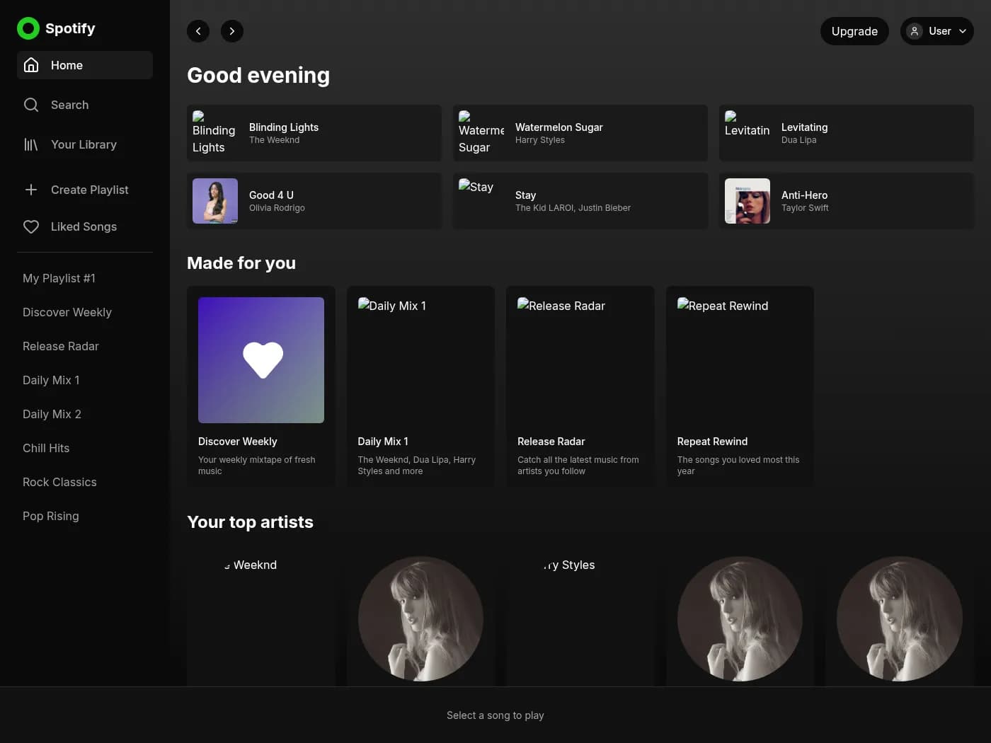Spotify Clone Music Streaming Web App