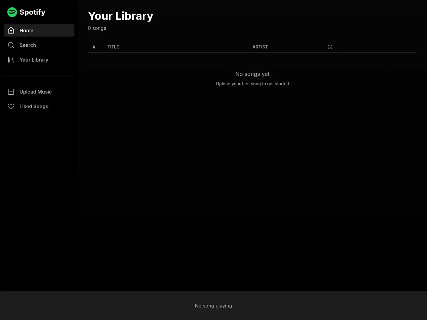 Spotify-Inspired Music Platform with Local Song Uploads