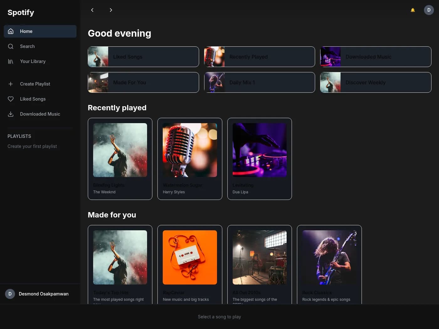 Spotify Clone - Music Streaming Platform
