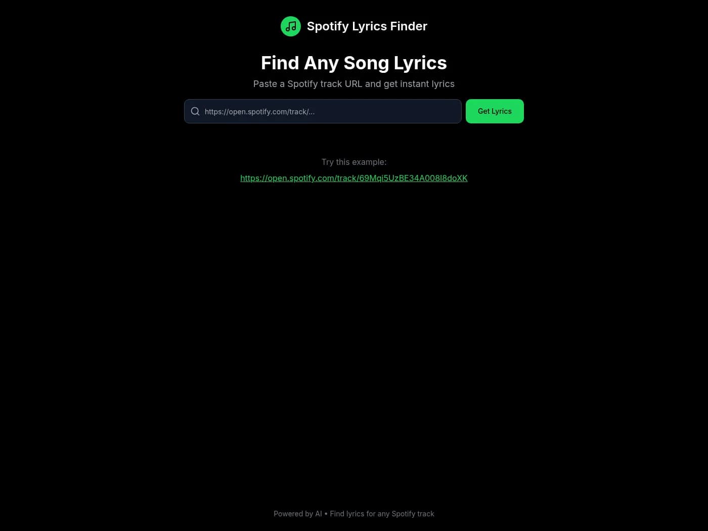 Spotify Lyrics Finder