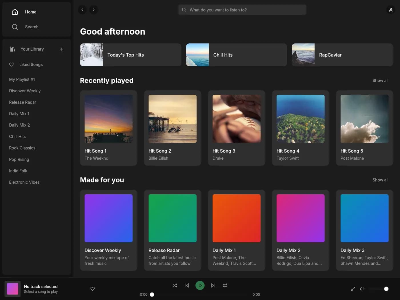 Spotify Premium Clone