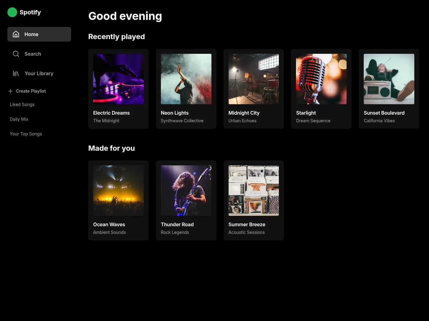 Spotify Premium Clone