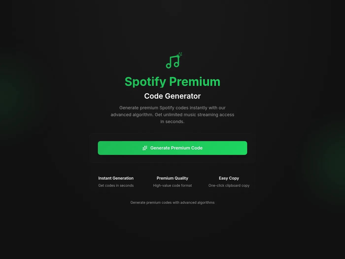 Spotify Premium Code Generator Tool