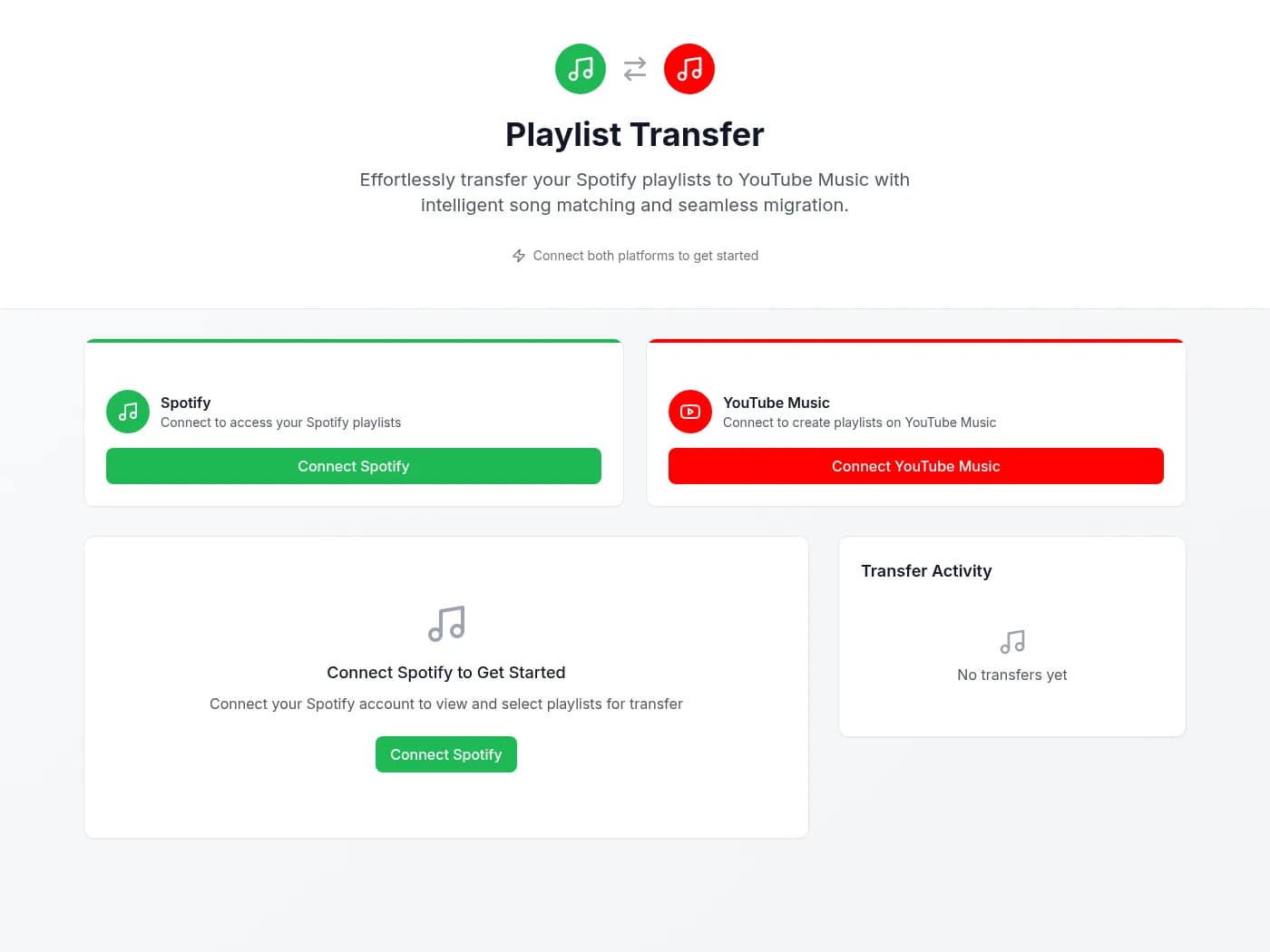 Playlist Transfer: Spotify to YouTube Music