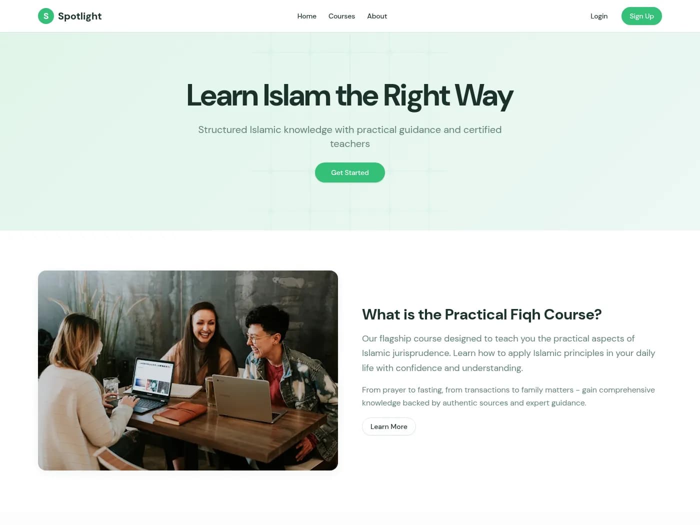 Spotlight – Responsive Islamic E-Learning UI System