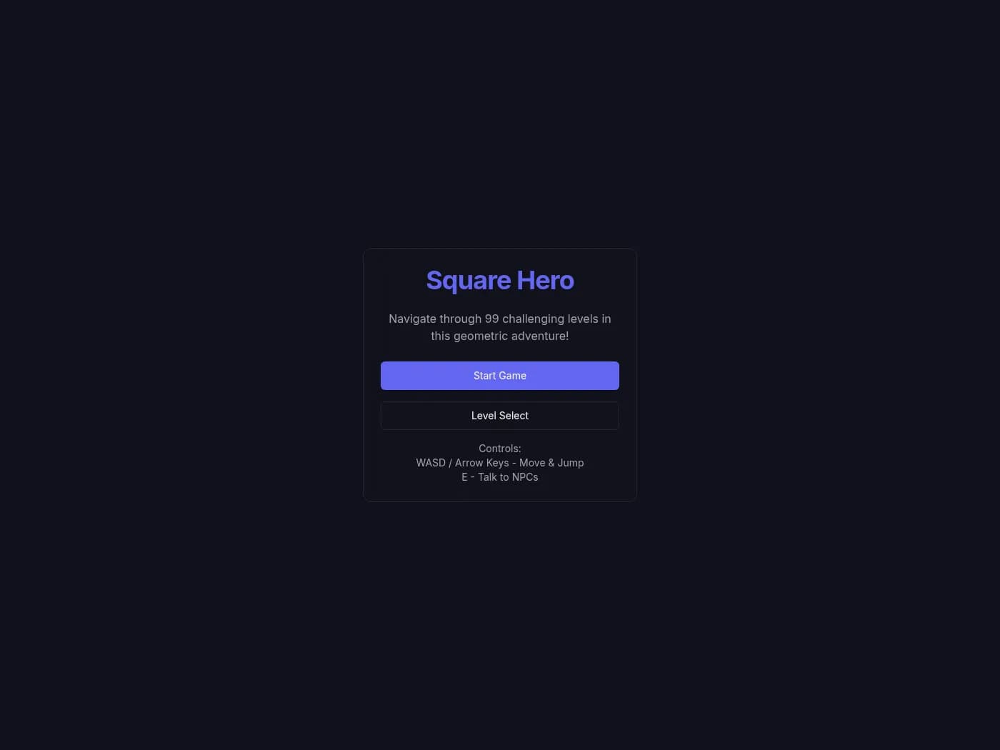Square Hero: 99 Levels Platformer Game