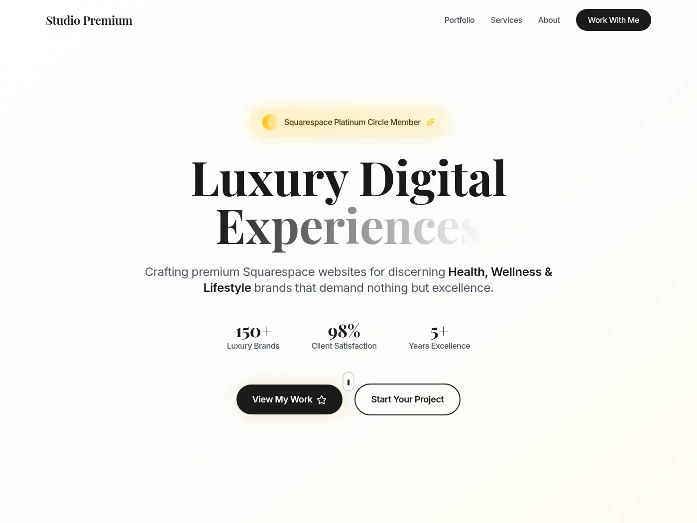 Squarespace Platinum Circle Designer Portfolio