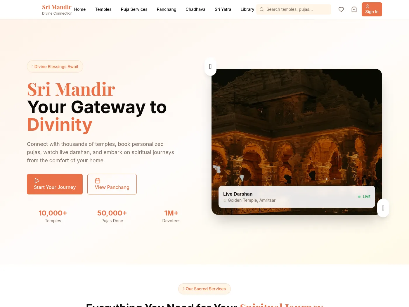 Sri Mandir App Clone