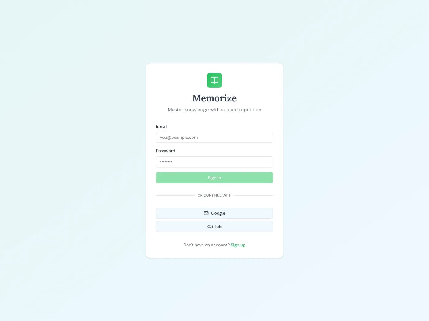 SRS Flashcard App