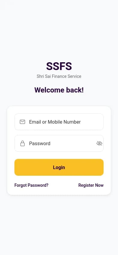 SSFS (Shri Sai Finance Service) Mobile Trading App