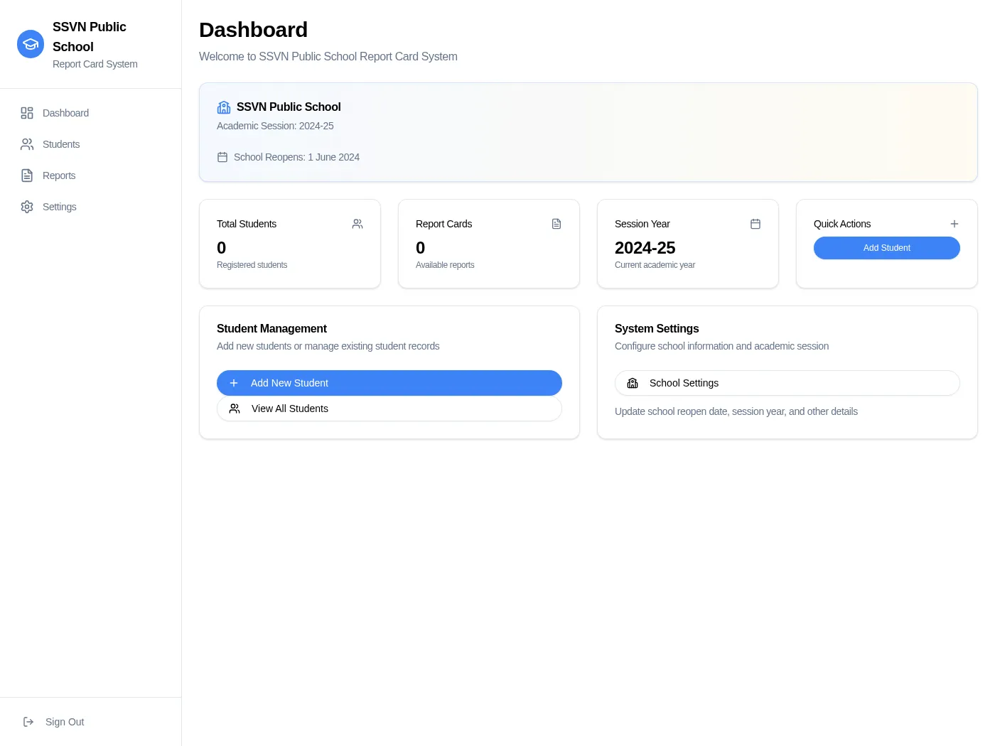 SSVN Report Card Generator