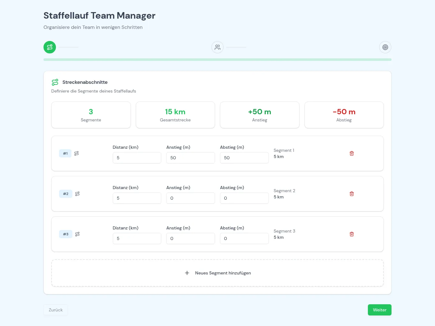 Staffellauf-Team Management Web App