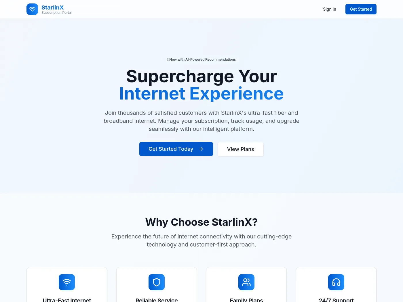 StarlinX Subscription Management Platform