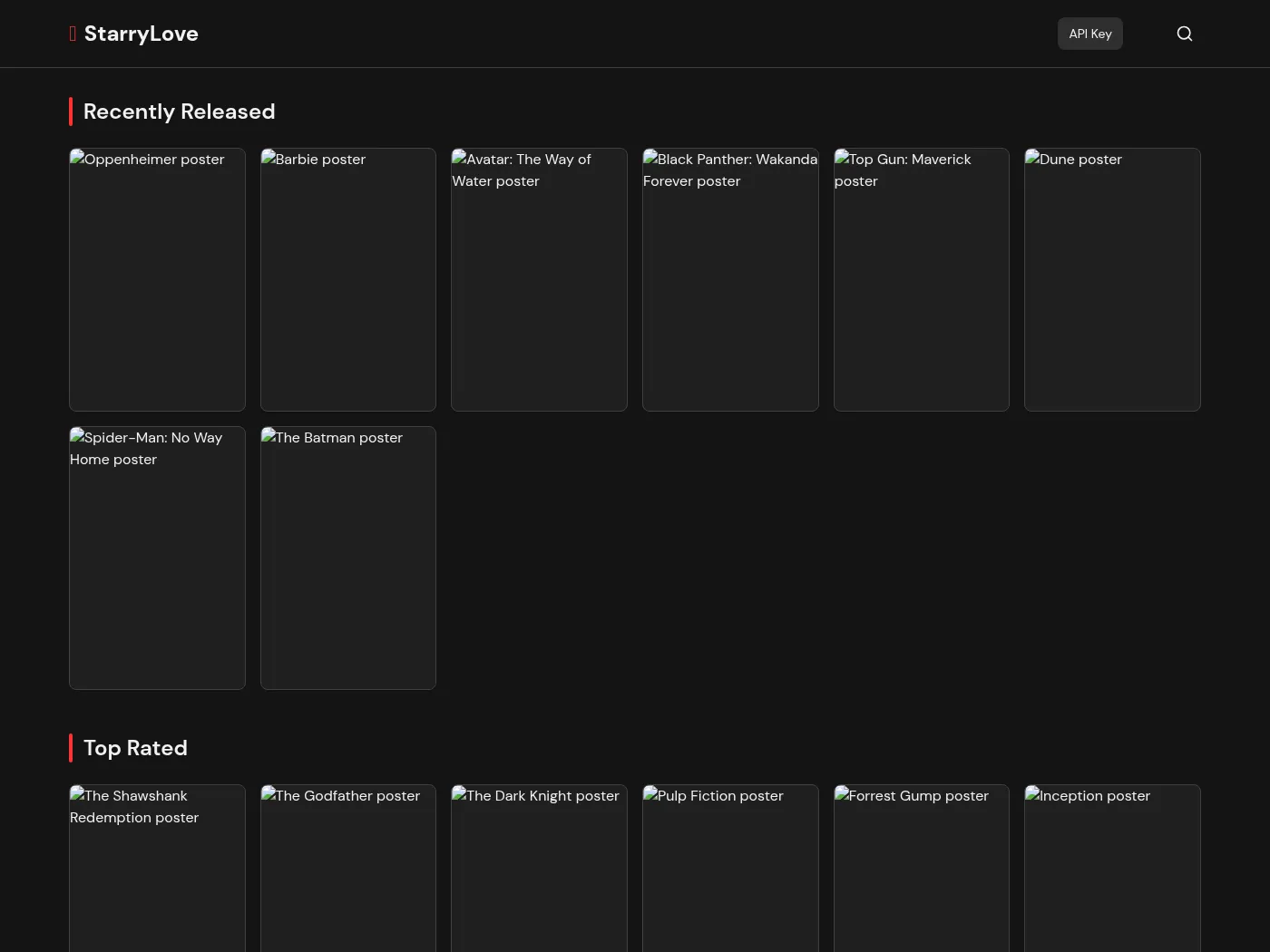 StarryLove: A Responsive, Accessible Movie Review & Rating Single-Page Front-End
