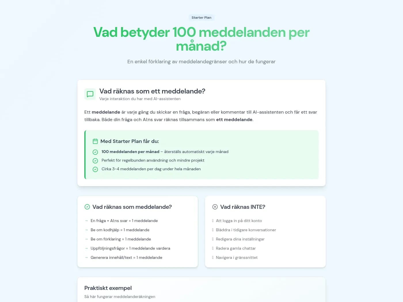 Starter Plan Usage Clarifier