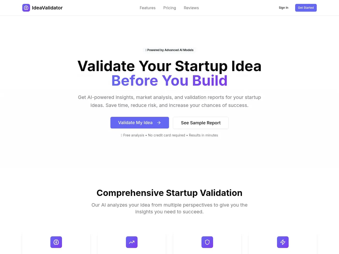 Startup Idea Validator & AI-Powered Research Platform