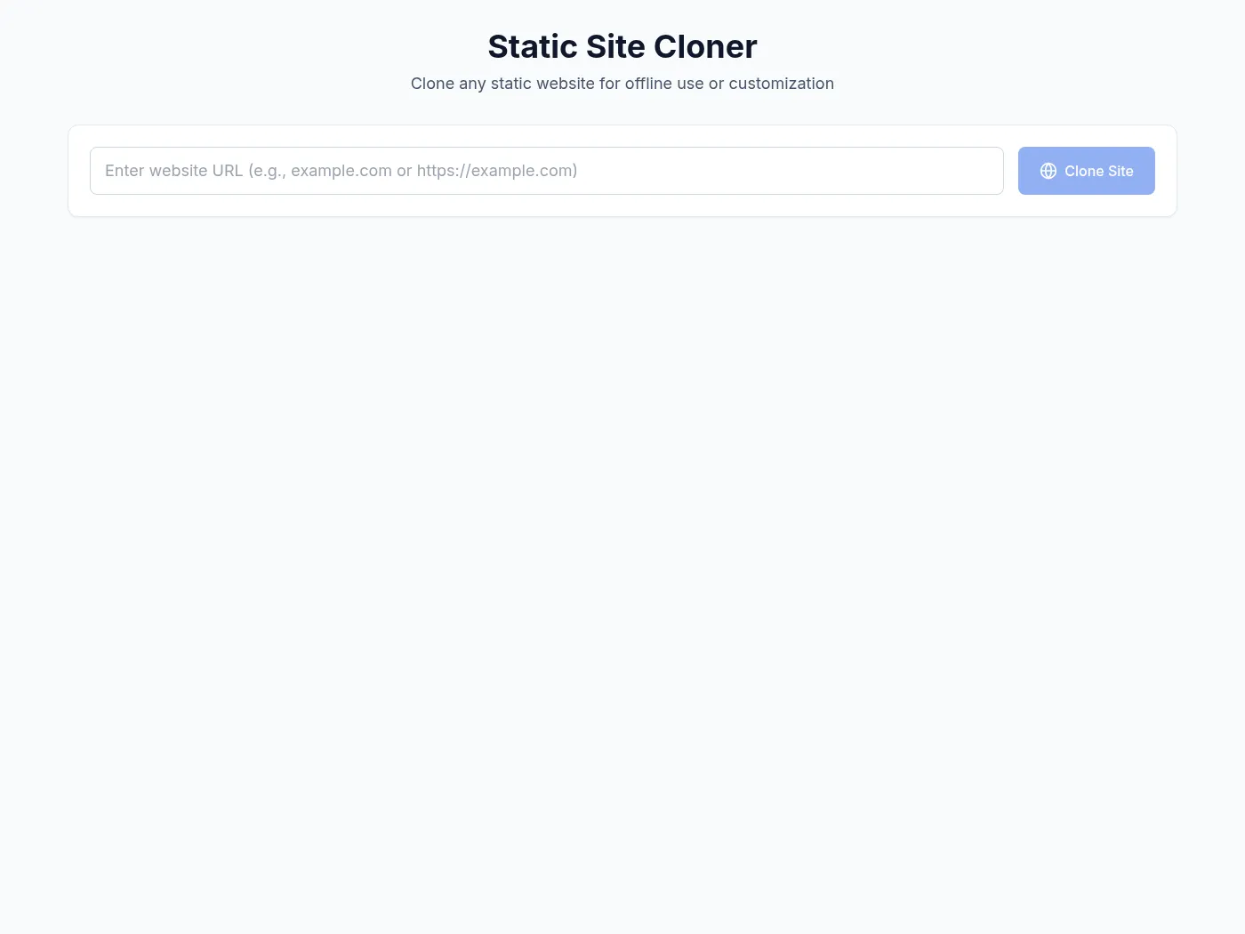 Static Site Cloner
