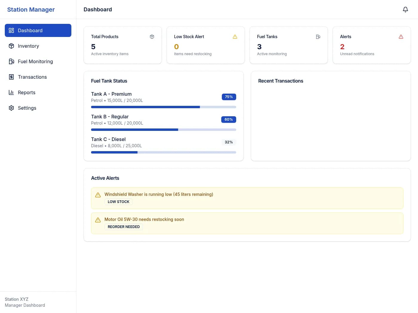 Station Inventory Management System