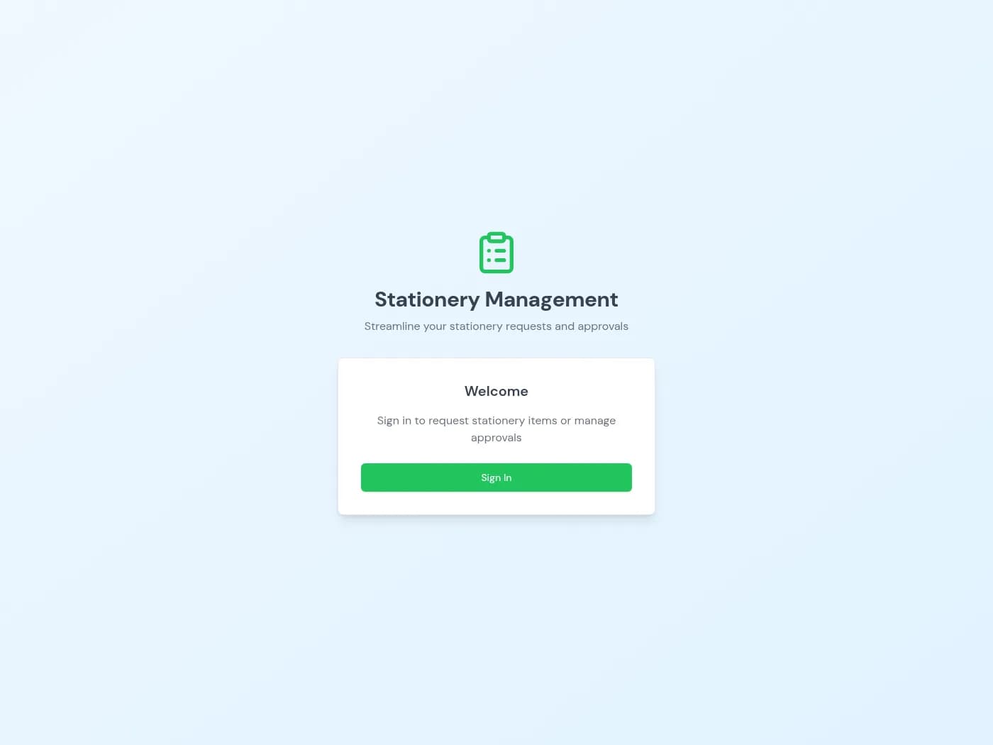 Stationery Issuance Management System