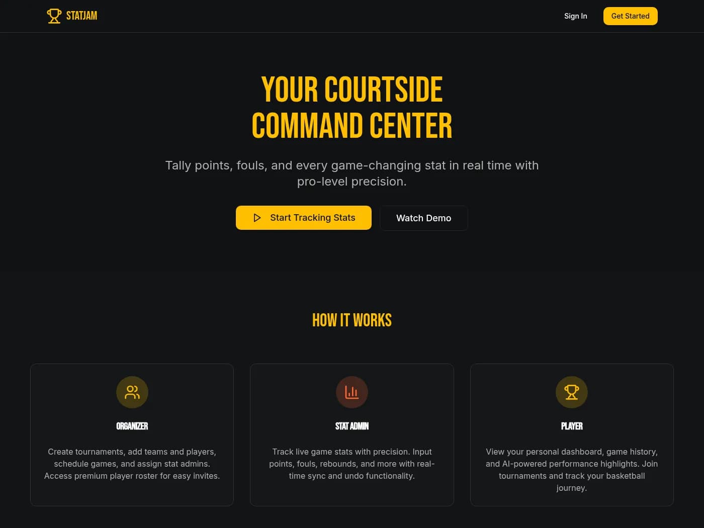 StatJam: Real-Time Basketball Tournament & Stat Tracking Platform
