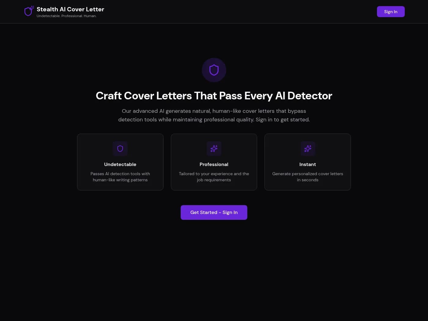 Stealth AI Cover Letter Generator