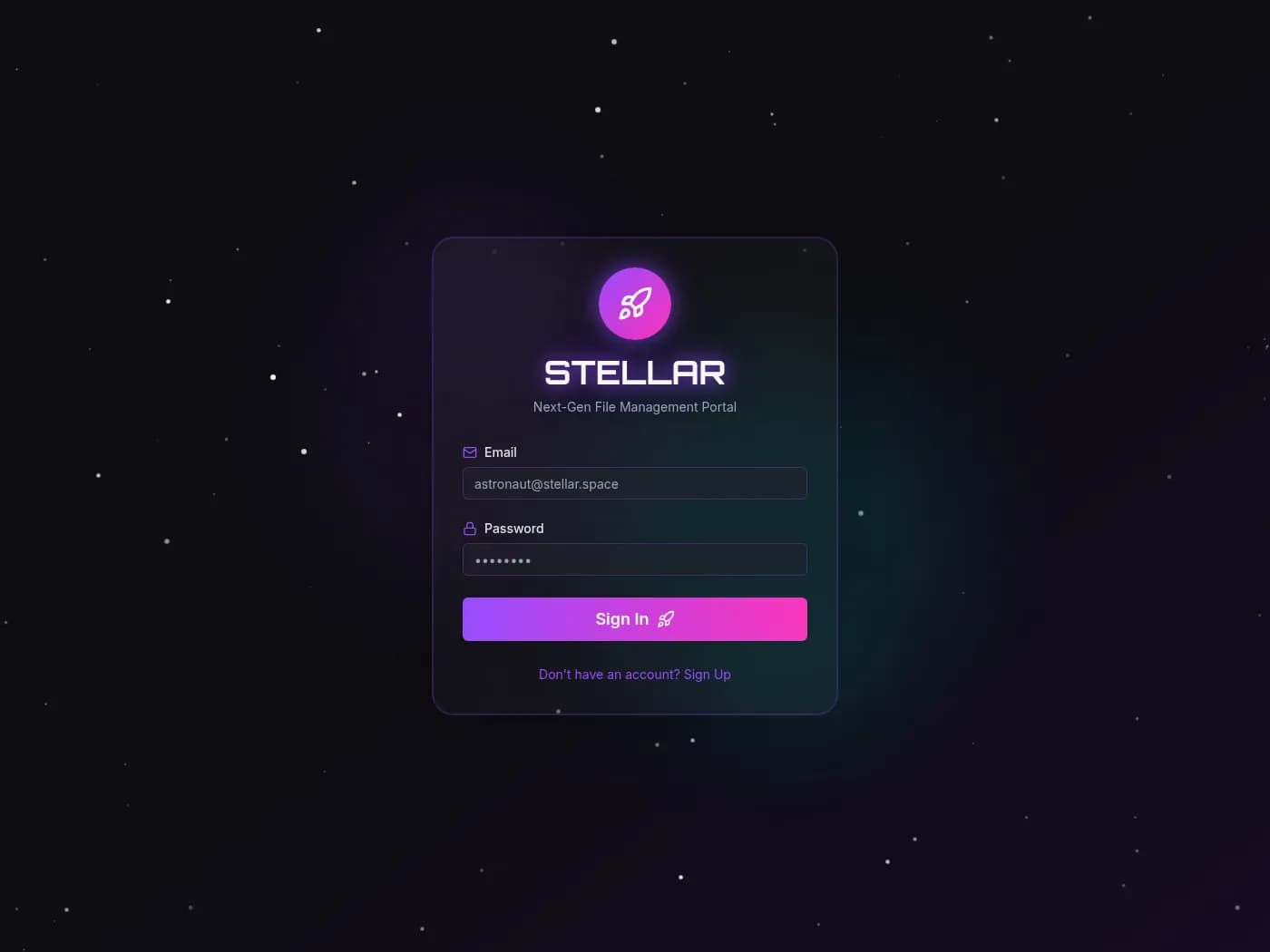 Stellar File Uploader — A Futuristic Supabase-Powered File Management Portal