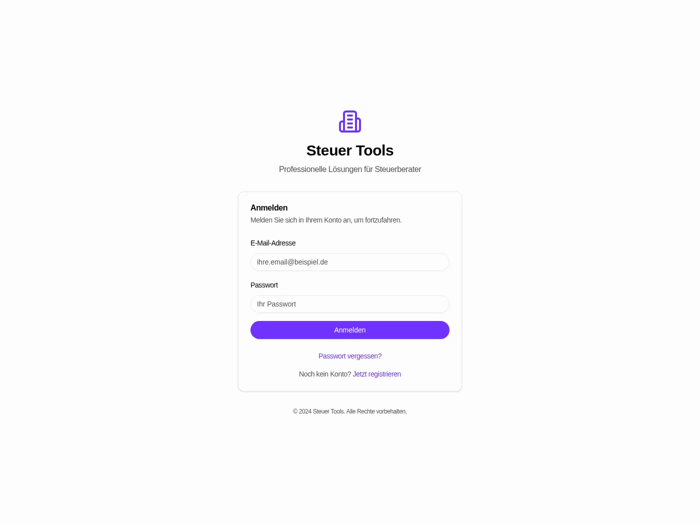 Steuer Tools – Micro SaaS Platform for German Tax Advisors (ARAP Asset Valuation Module)