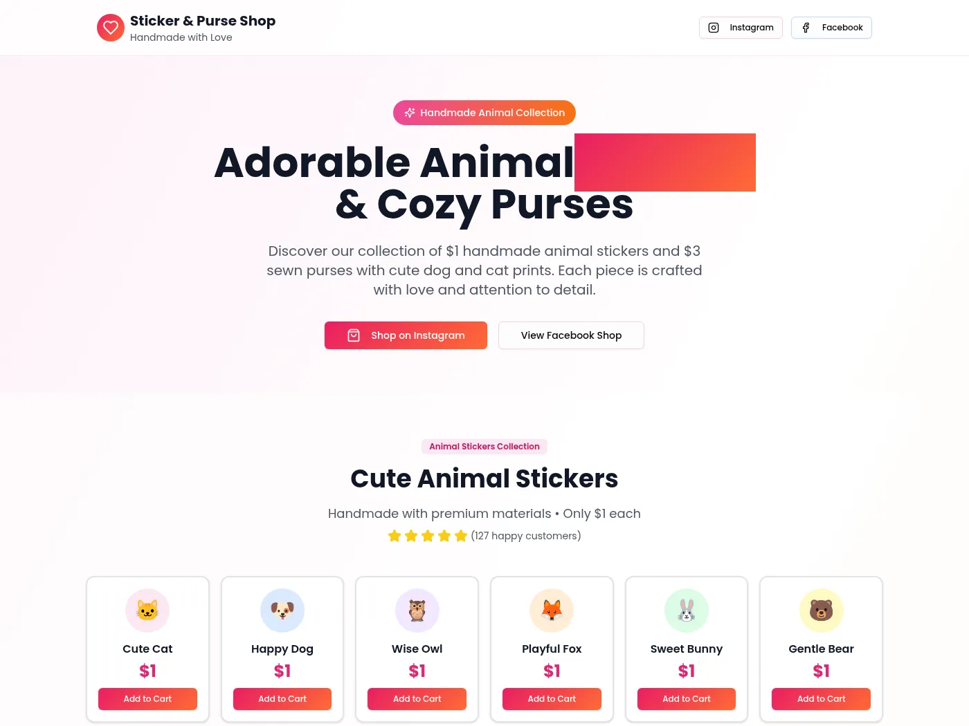 Sticker & Purse Social Shop