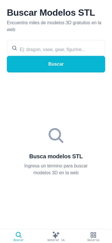 STL Finder & AI 3D Model Generator