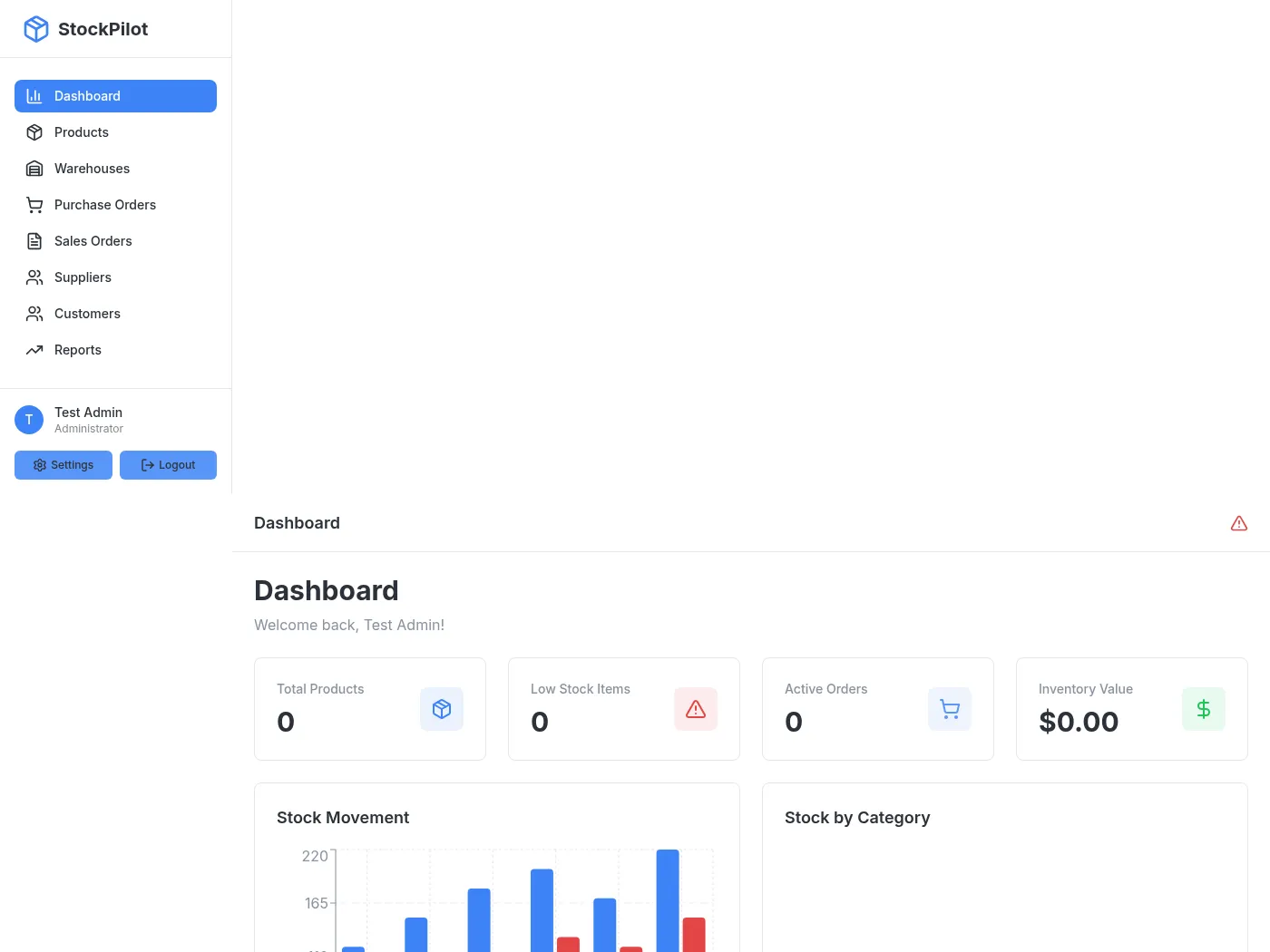 StockPilot: Modular Inventory & Stock Management WebApp Framework