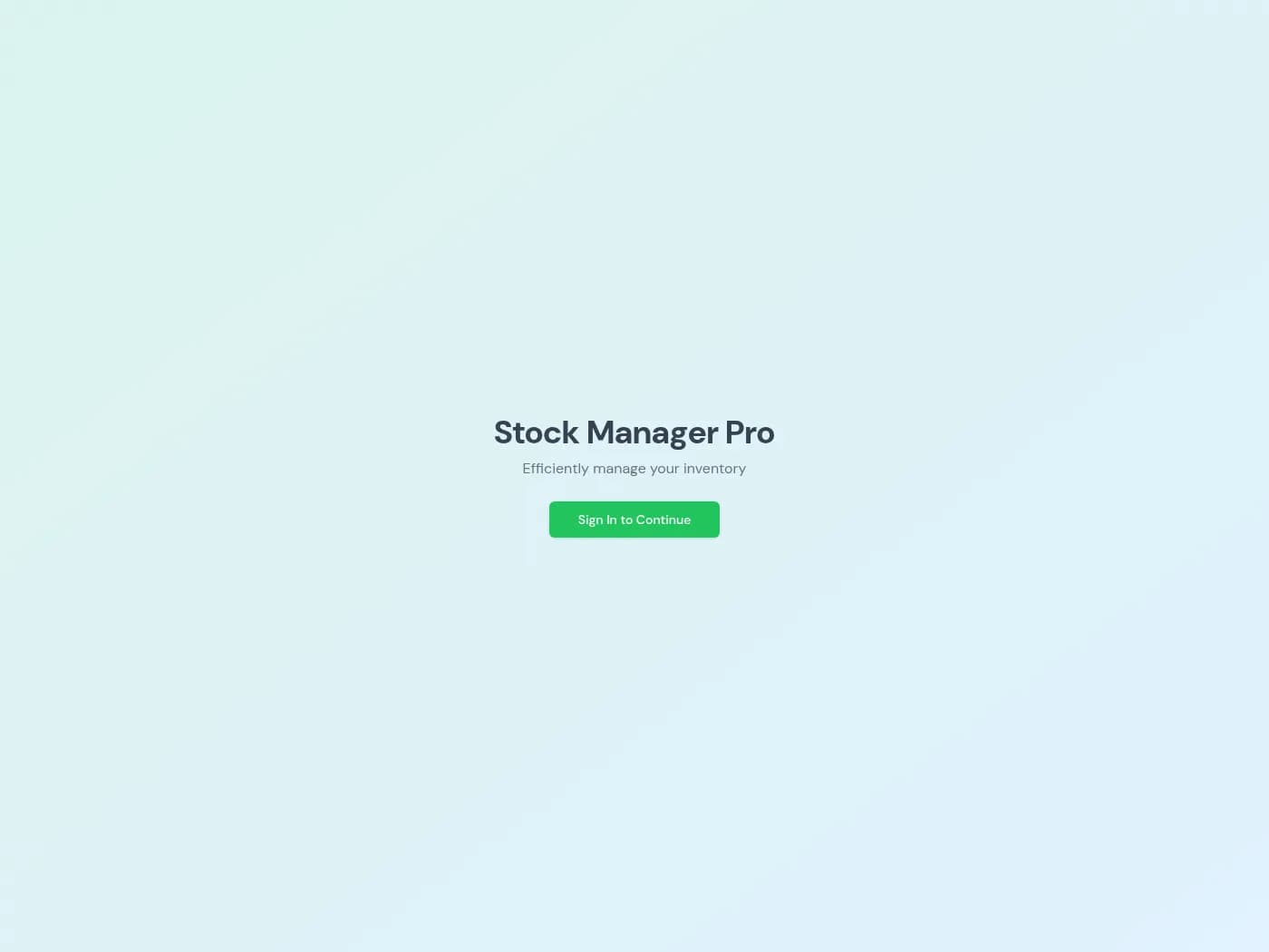 Stock Manager Pro