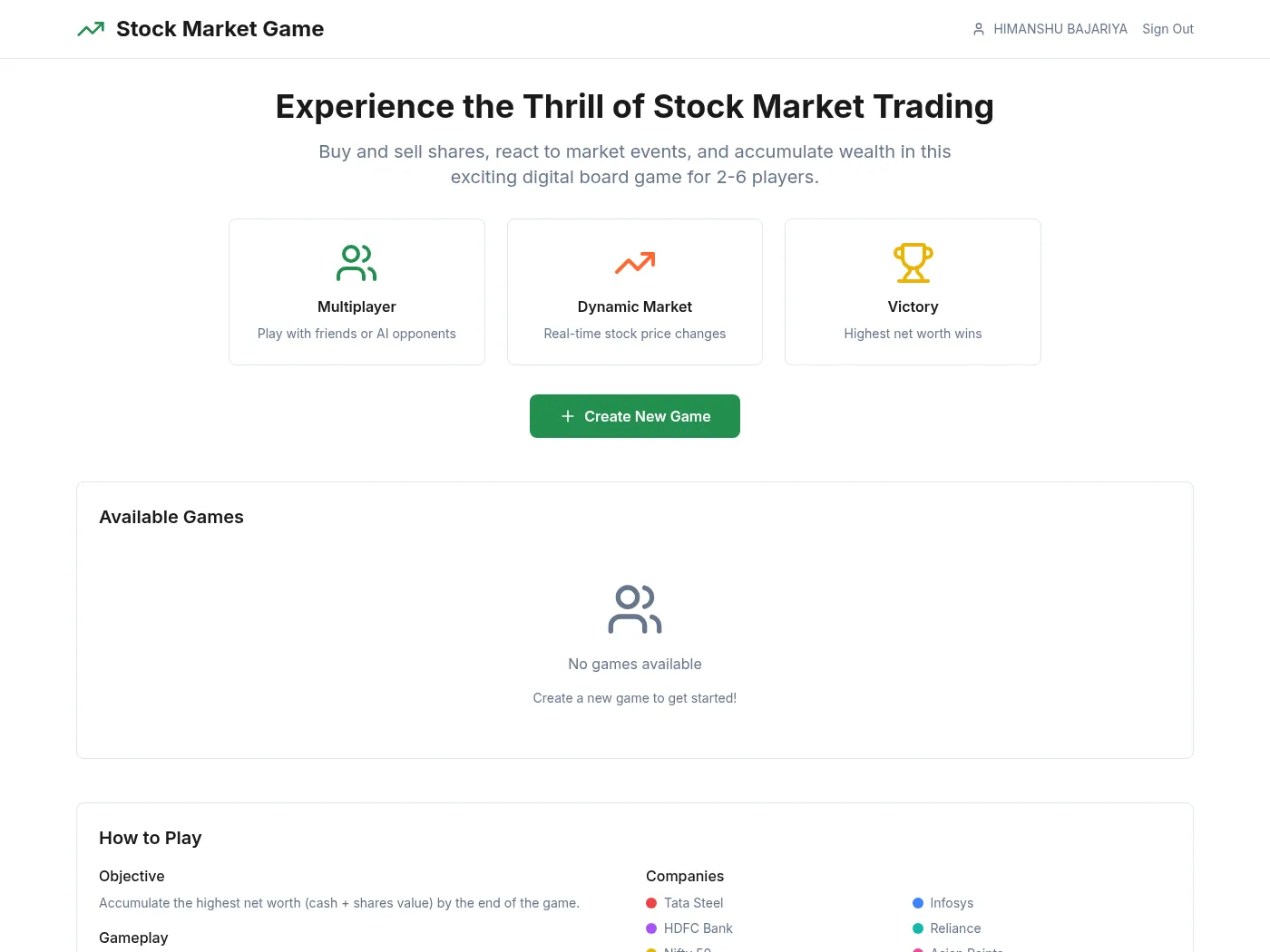 Stock Market Board Game Digital Edition