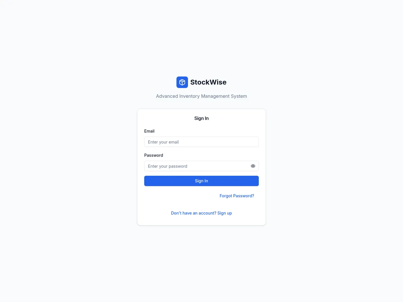 StockWise: Advanced Inventory Management Web App