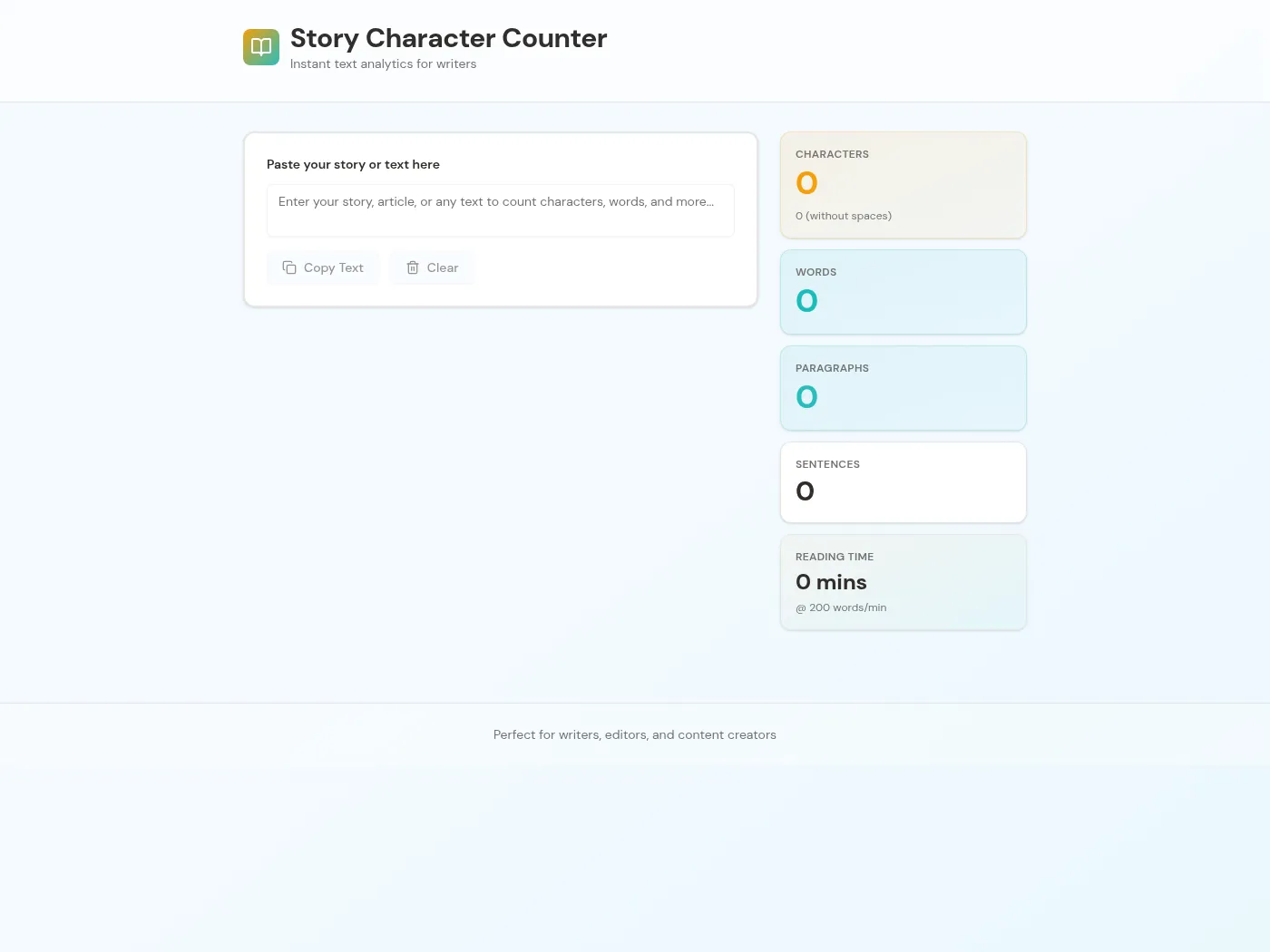 Story Character Counter