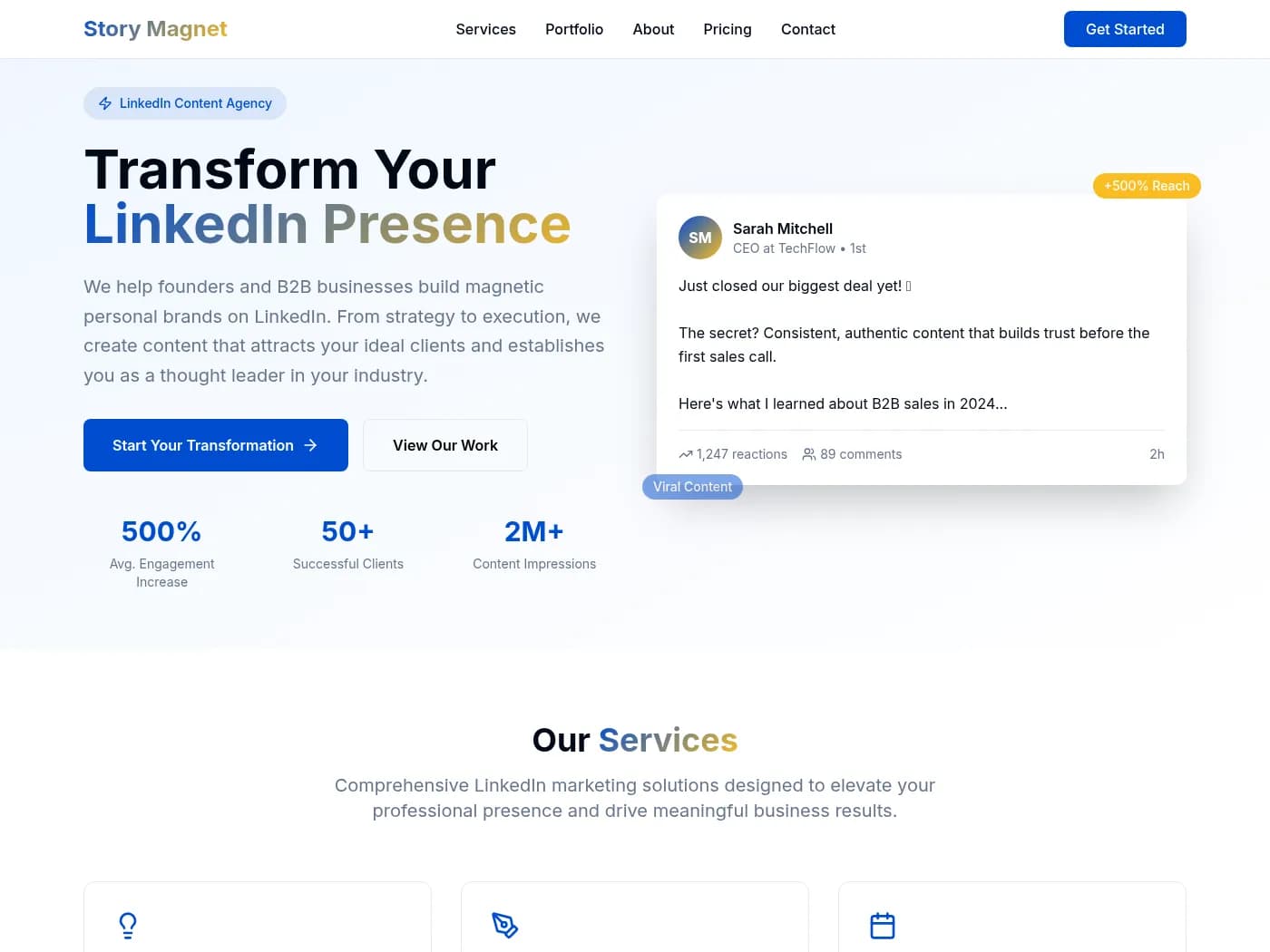 Story Magnet: LinkedIn Content Agency Platform