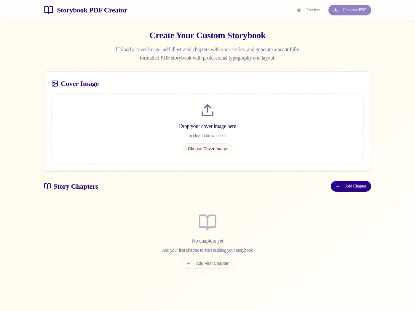 Storybook PDF Creator