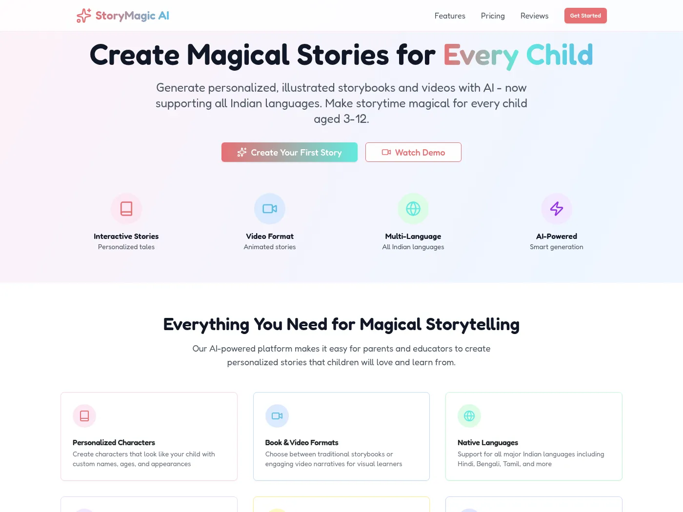 StoryMagic AI: Personalized Illustrated Storybooks and Videos for Kids