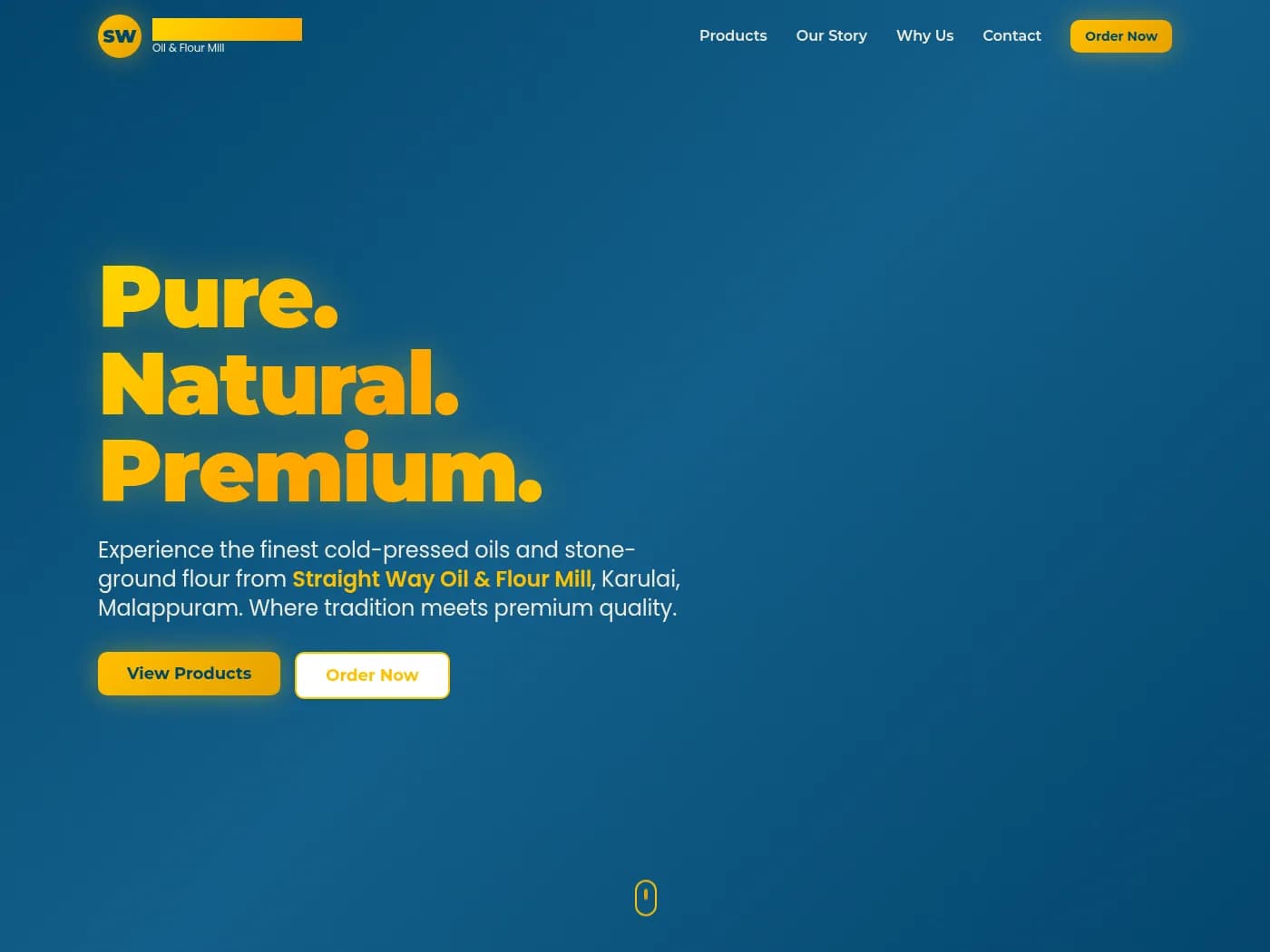 Straight Way Oil & Flour Mill 3D Premium Interactive Website