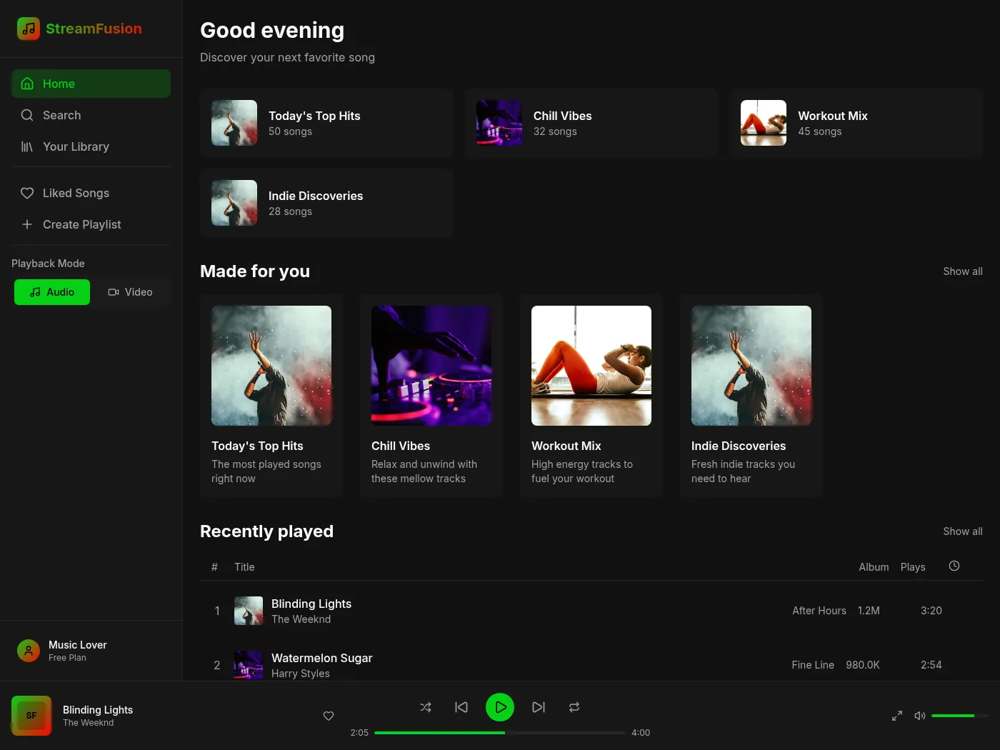 StreamFusion: Unified Music & Video Platform