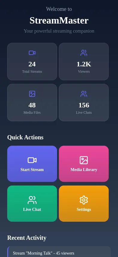 StreamMaster: Powerful & Secure Streaming App