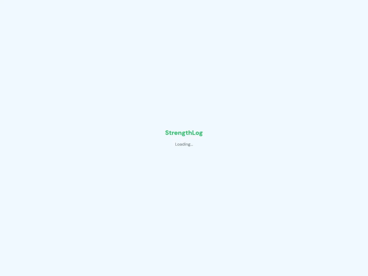 StrengthLog Web App Clone