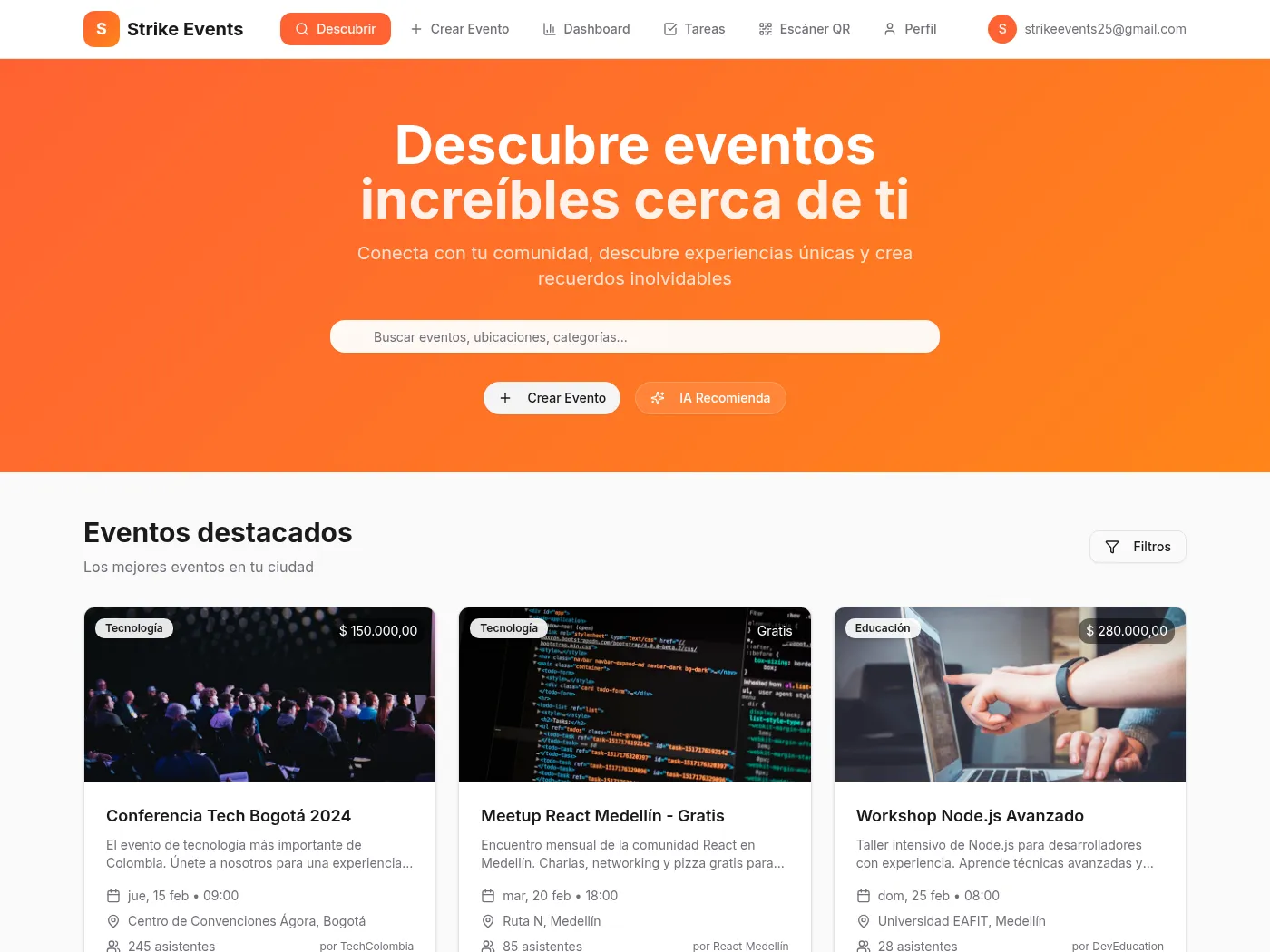 Strike Events - AI-Powered Event Platform for Latin America