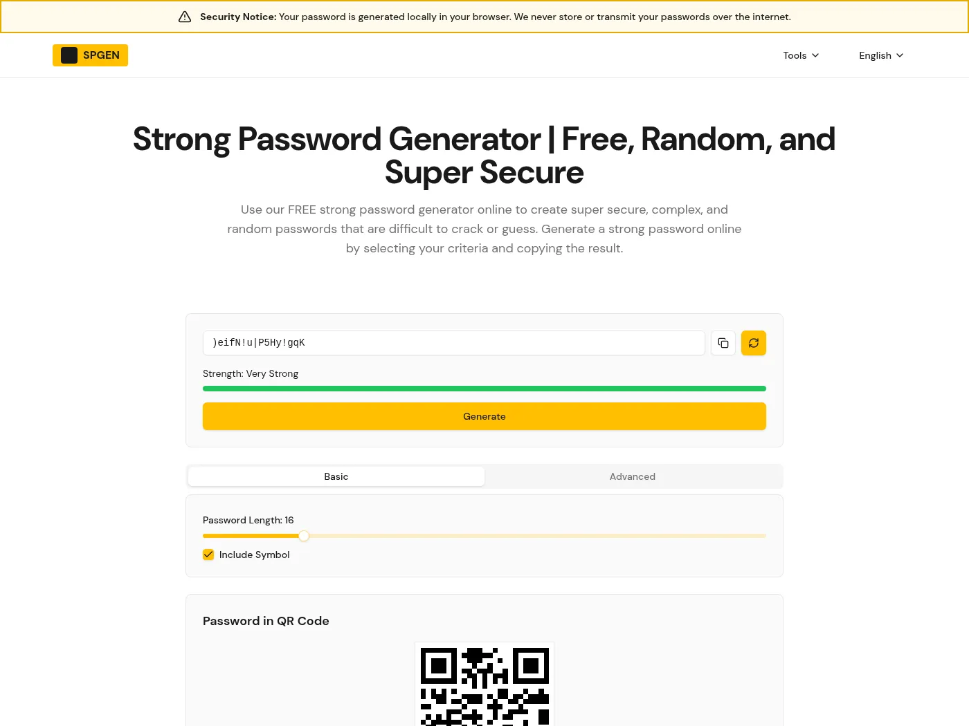 Strong Password Generator Replica