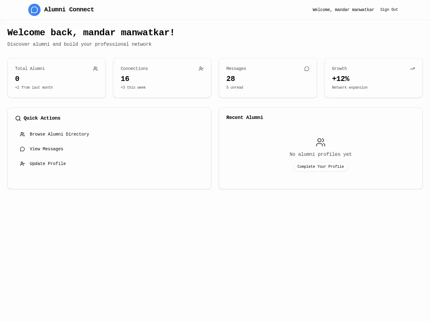 Student Alumni Communication Portal