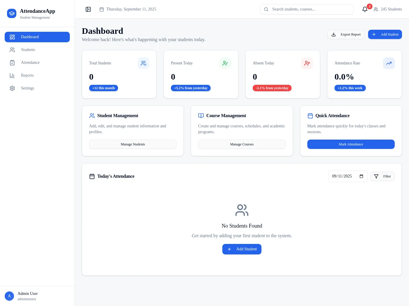Perfect Student Attendance Management System
