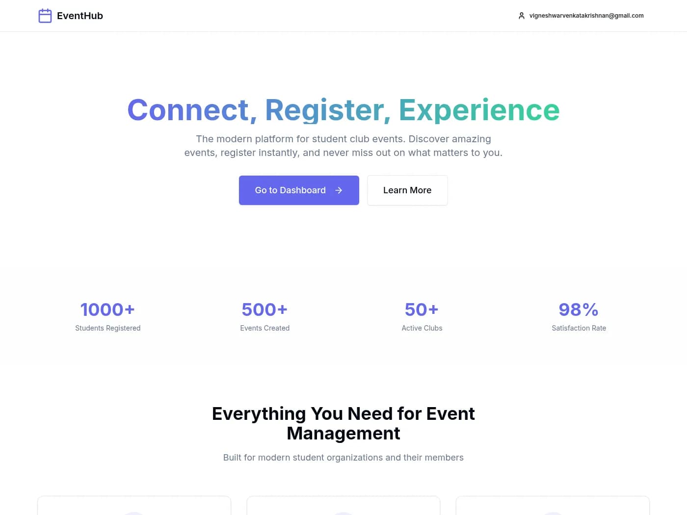 Student Club Event Registration Portal