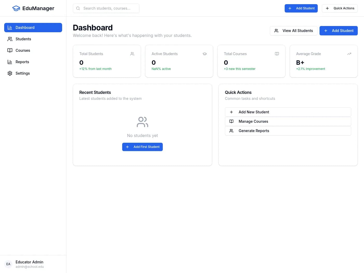 Interactive Student Information Management System